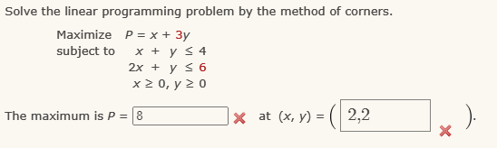 Solved Solve The Linear Programming Problem By The Method Of