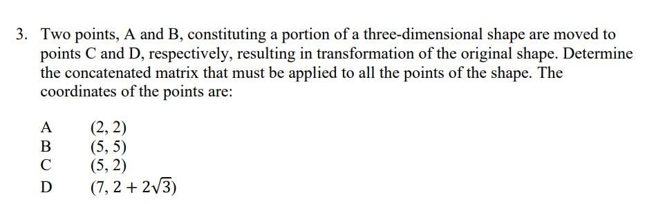 Solved 3. Two points, A and B, constituting a portion of a | Chegg.com