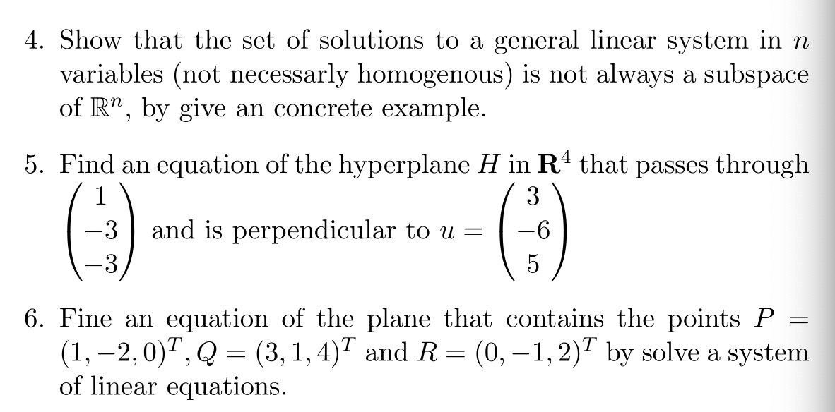 Solved 4. Show that the set of solutions to a general linear | Chegg.com