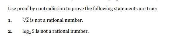 Solved Use proof by ﻿contradiction to ﻿prove the following | Chegg.com