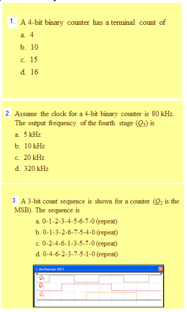 Solved 1 A 4 Bit Binary Counter Has A Terminal Count Of A 5928