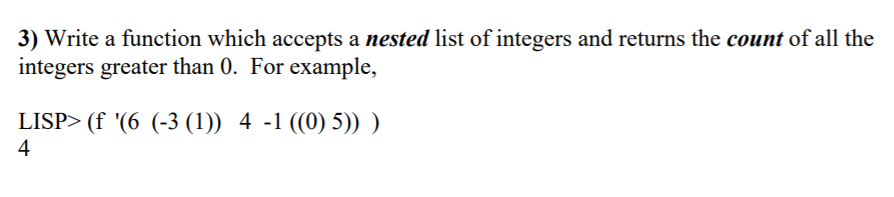 Solved This is using CLISP as the programming language. I'm | Chegg.com