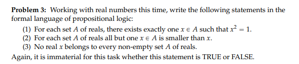 Solved Problem 3: Working with real numbers this time, write | Chegg.com
