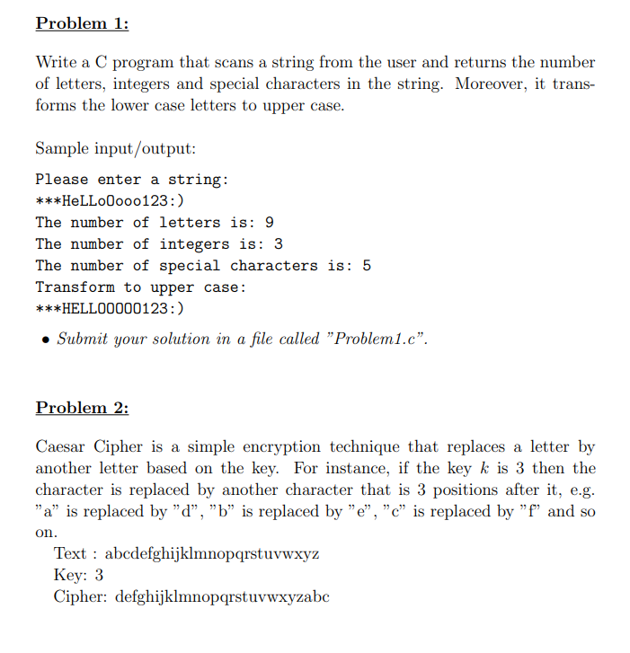 Solved Write a C program that scans a string from the user | Chegg.com