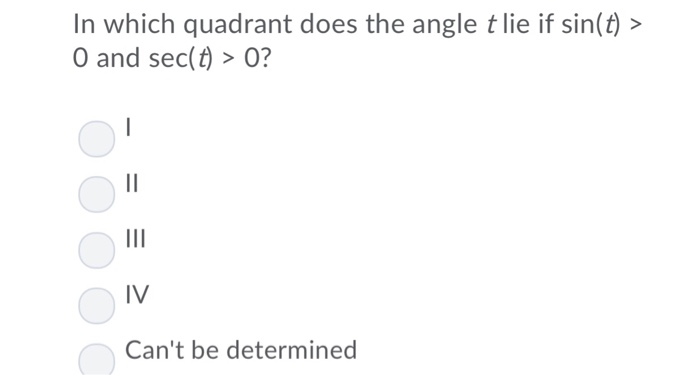 Solved Suppose that sec(H = 975 and that t is in quadrant I. | Chegg.com