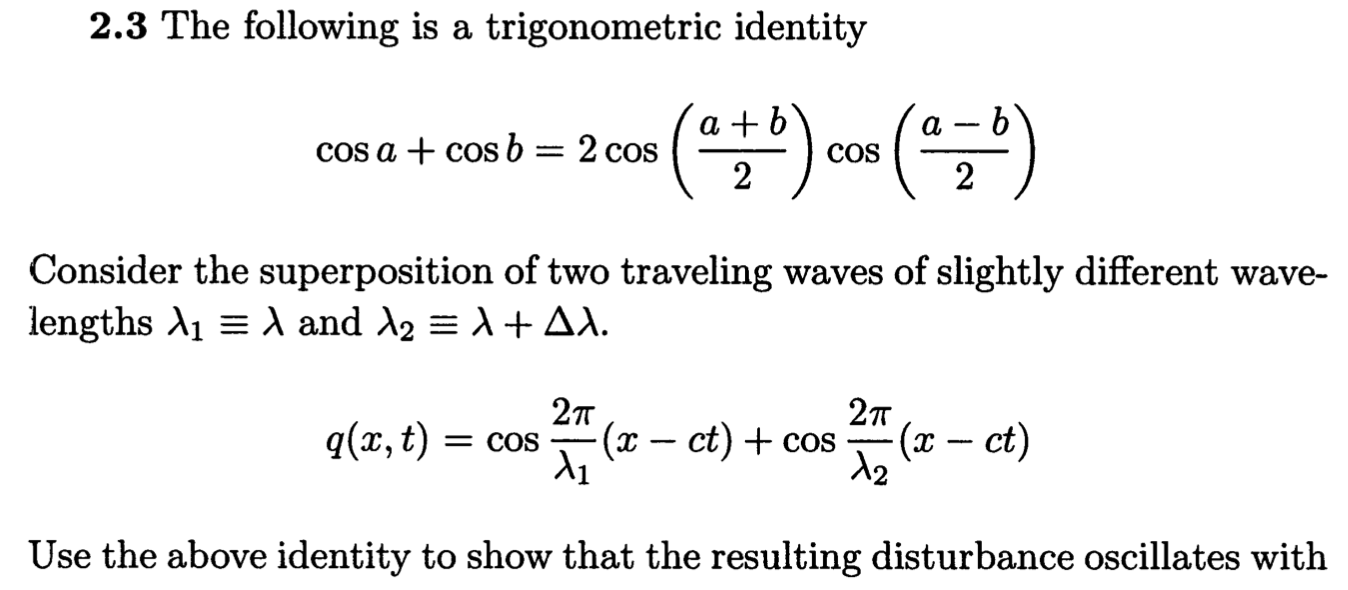 Solved 2.3 The following is a trigonometric identity a cos a | Chegg.com