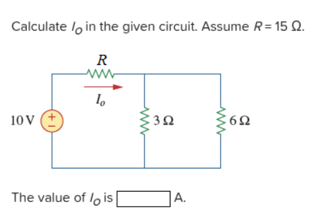 code class="asciimath">Calculate I_(O) ﻿in the given | Chegg.com