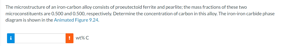 Solved The microstructure of an iron-carbon alloy consists | Chegg.com