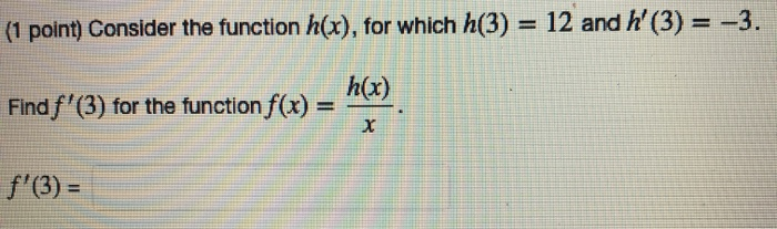 Solved (1 point) Let x- 13 f(x) = 4x +5 Find an equation for | Chegg.com