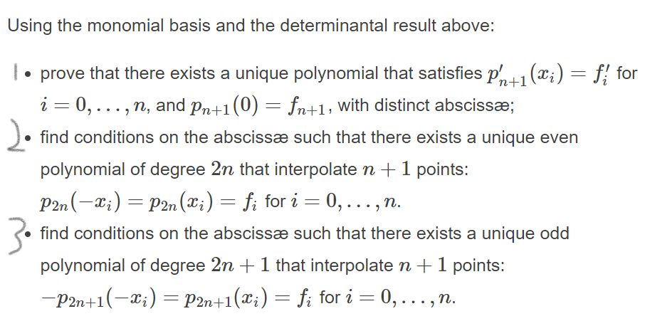 Solved By expanding any polynomial Pn e Pn in the monomial | Chegg.com
