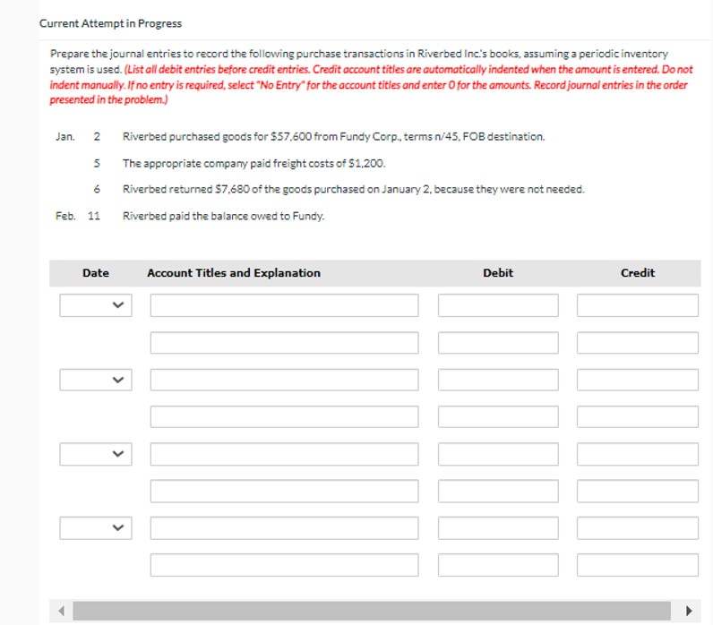 Solved Current Attempt in ProgressPrepare the journal | Chegg.com