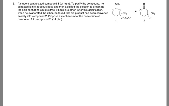 Solved A student synthesized compound 1 (at right). To | Chegg.com
