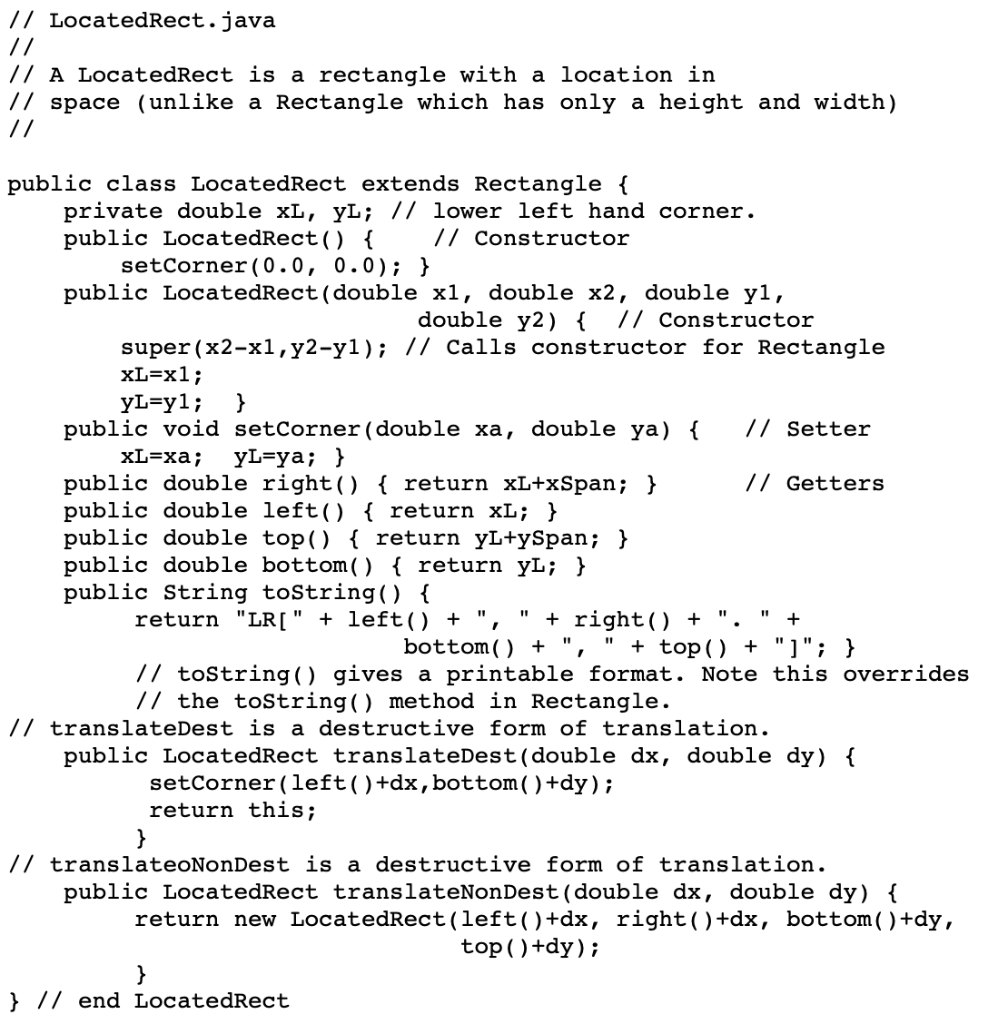 Solved Exercise 2 A. Write a class Square that extends | Chegg.com