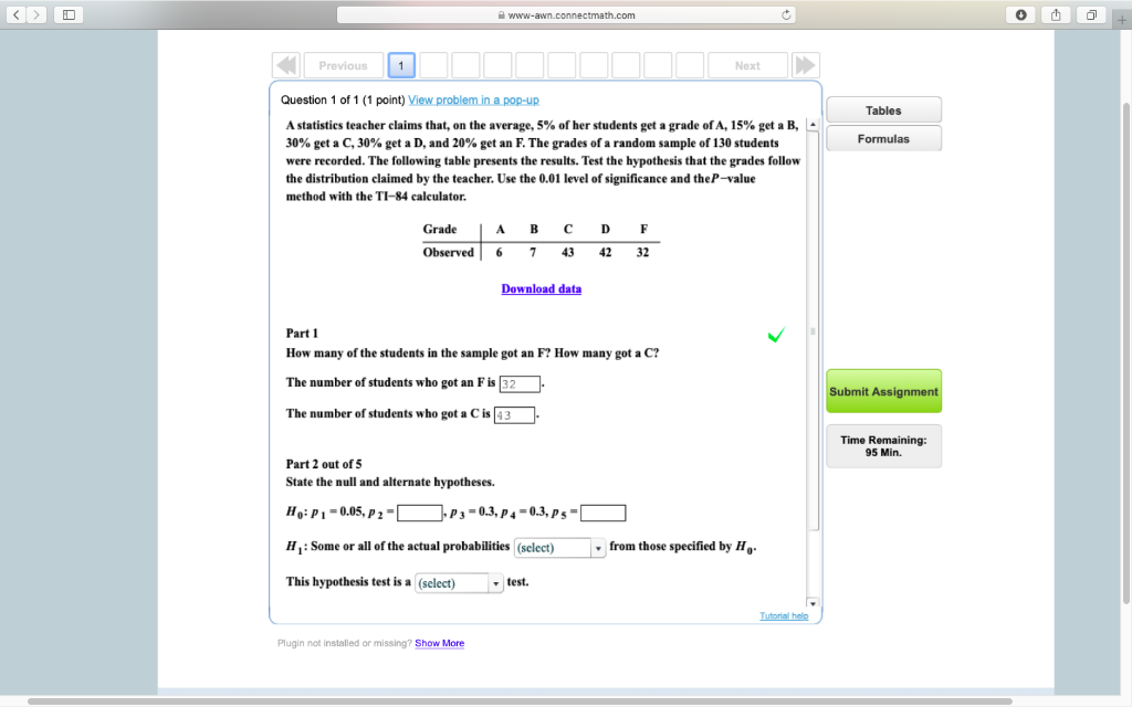 Solved www-awn.connectmath.com Previous Next 1 Question 1 of | Chegg.com