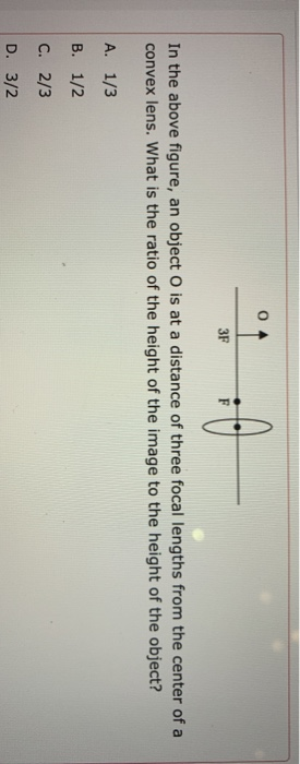 Solved O A 3F In the above figure, an object O is at a | Chegg.com