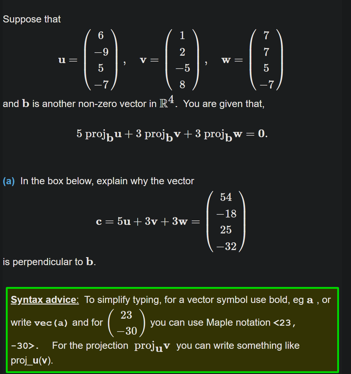 Solved Suppose that \\[ \\mathbf{u}=\\left(\\begin{array}{c} | Chegg.com