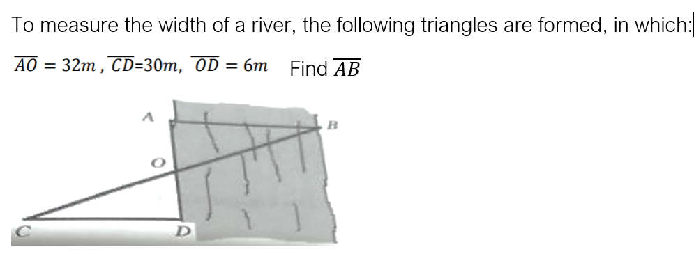 Solved To measure the width of a river, the following | Chegg.com