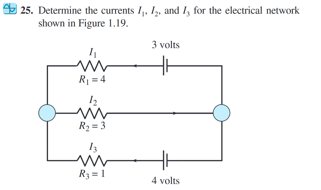 Solved Determine the currents I1, I2, and I3 for the | Chegg.com
