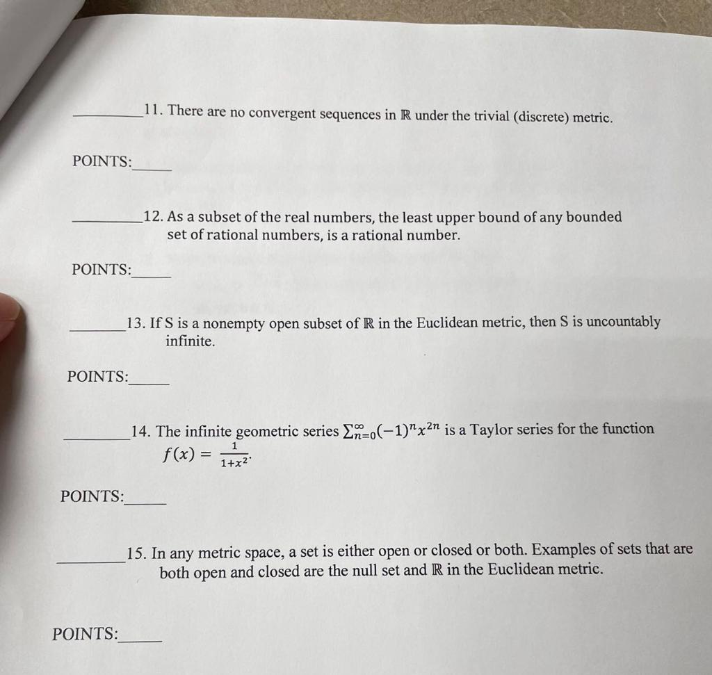 Solved 5. Let xn be a sequence in R such that for all | Chegg.com