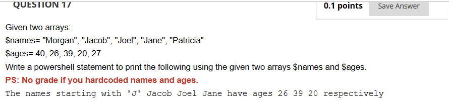 Solved Given two arrays: \$names= "Morgan", "Jacob", "Joel", | Chegg.com