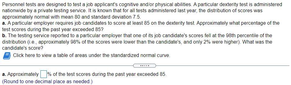 Solved Personnel tests are designed to test a job | Chegg.com