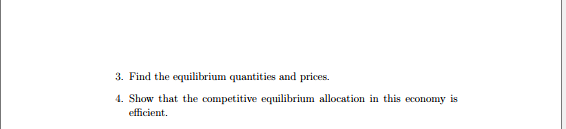 Solved Question 1. A Basic General Equilibrium Model | Chegg.com