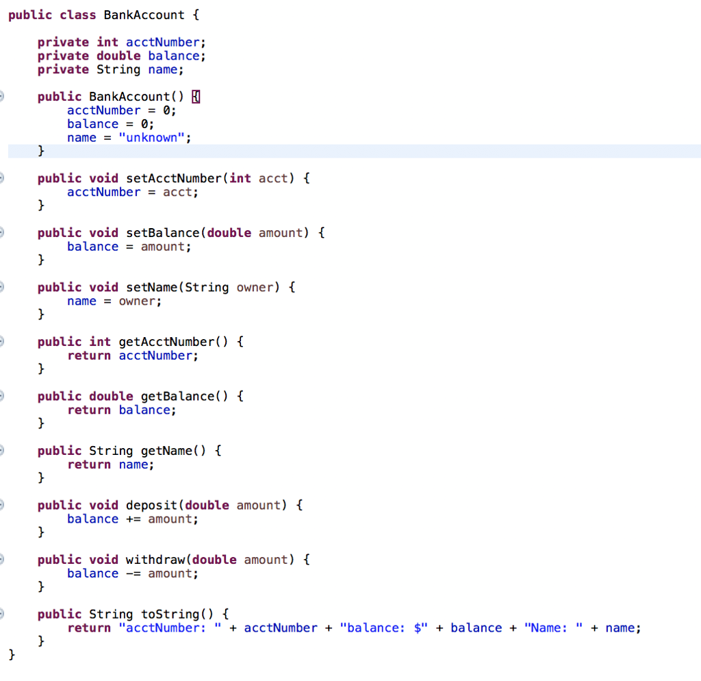 Solved CSE 110 Assignment 5 BankAccount Class Please review | Chegg.com