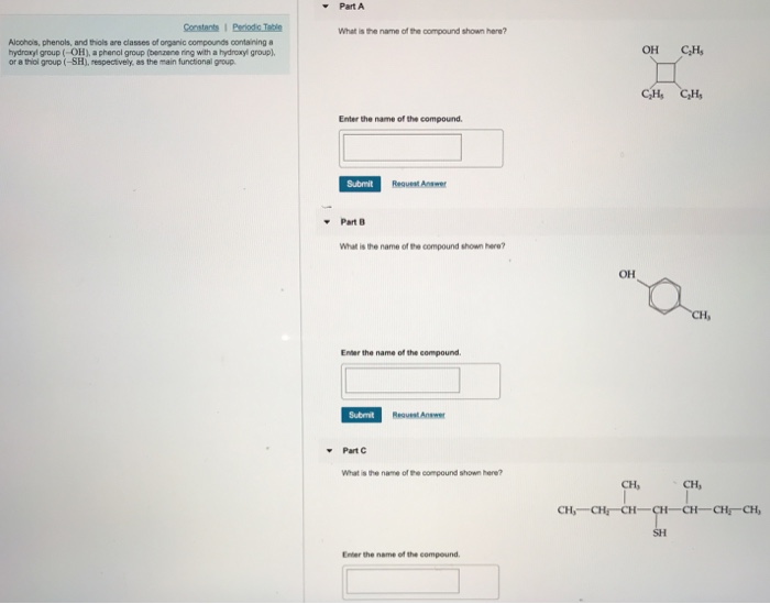 Solved Part A Constants I Periodic Table CHy Give the IUPAC | Chegg.com