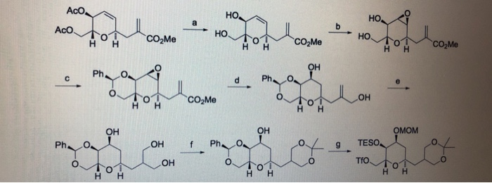 Solved CO2Me CO2Me Ph﹀O OH OH OMOM он 9 TESo (d) Why were | Chegg.com