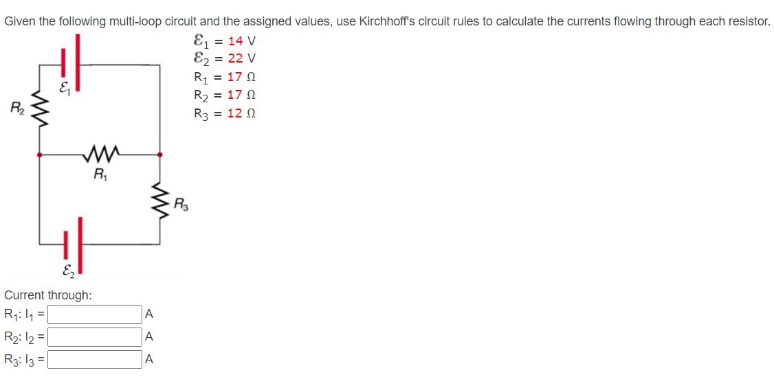 Solved Given the following multi-loop circuit and the | Chegg.com