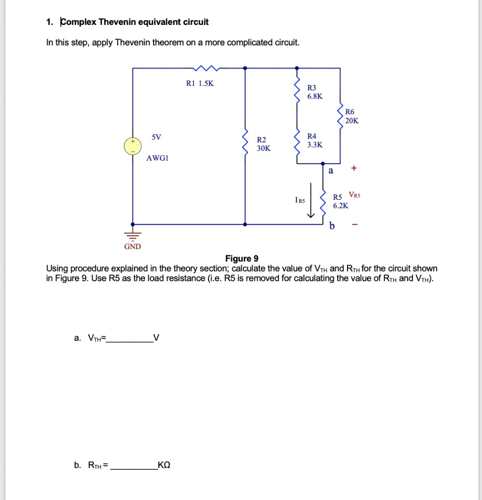 Solved 1. Complex Thevenin equivalent circuit In this step, | Chegg.com