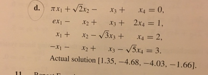 Solved 10. Use Gaussian elimination and three-digit chopping | Chegg.com