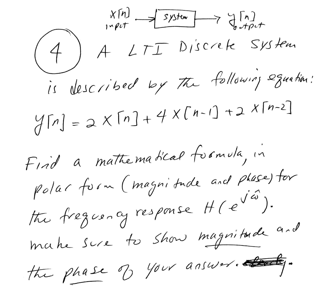 Solved xin input system to yra rent 4) A LII Discrete System | Chegg.com
