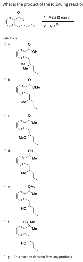 Solved What is the product of the following reaction 2. | Chegg.com