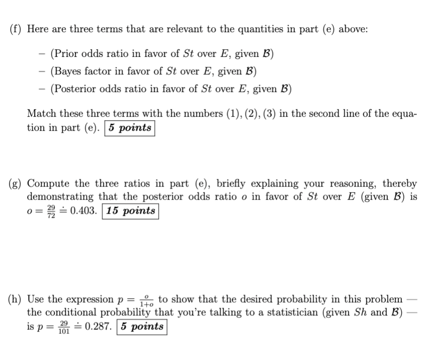 Solved (e) Briefly explain why the following expression is a | Chegg.com