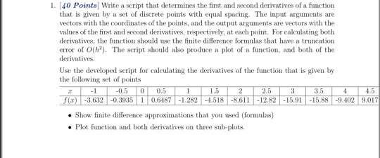 Solved Please help me with this question by using matlab to | Chegg.com