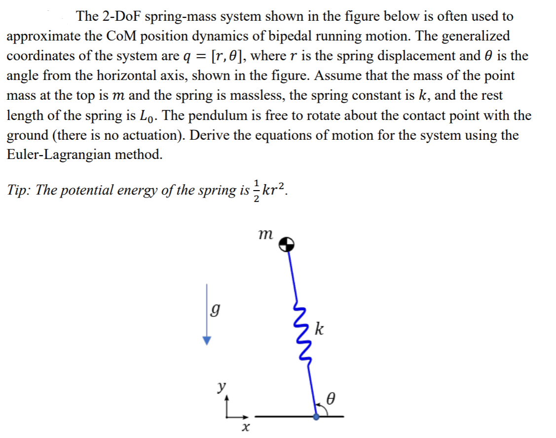 Solved The 2-DoF spring-mass system shown in the figure | Chegg.com