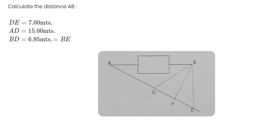 Solved Calculate the distance AB : | Chegg.com