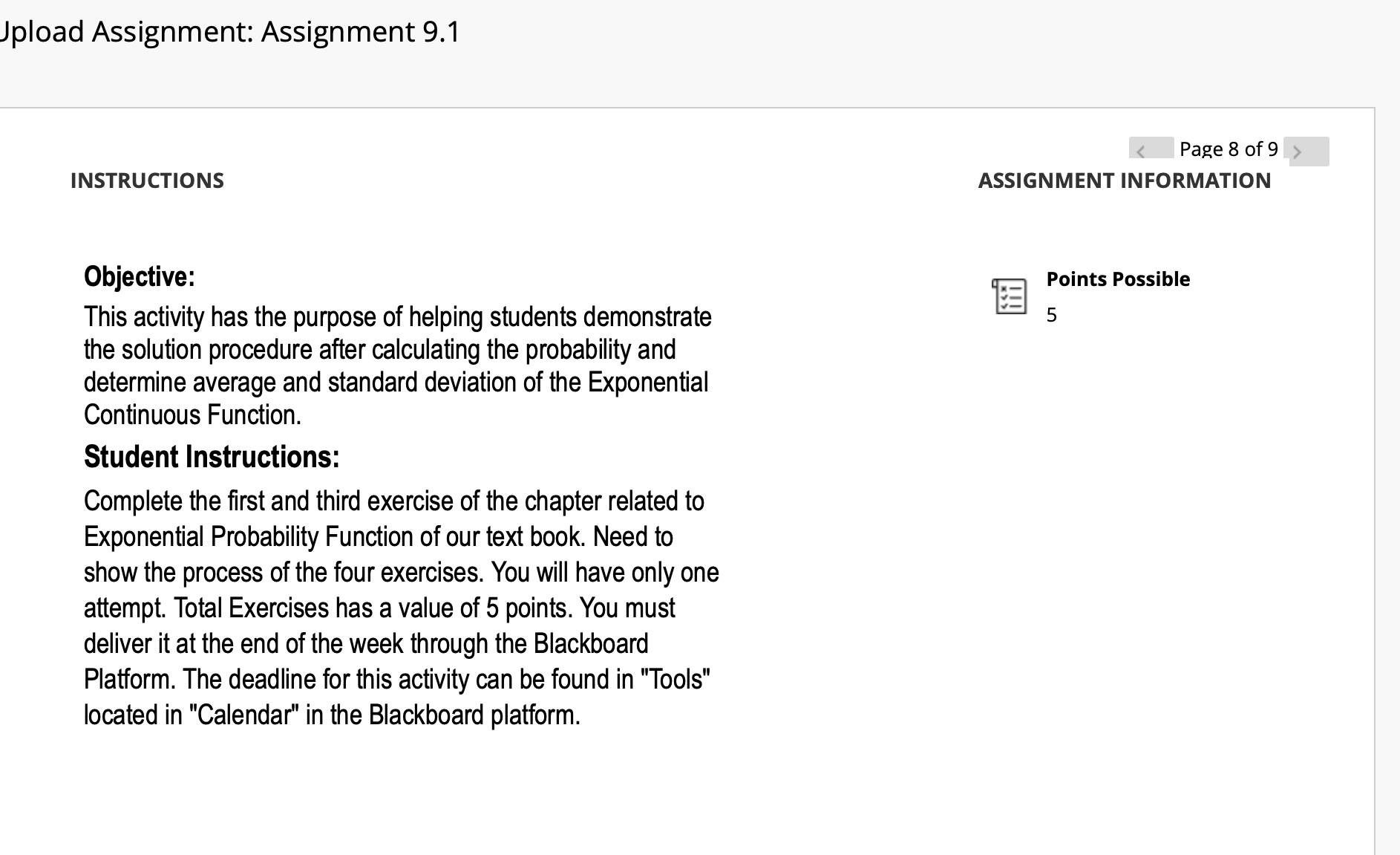 Jpload Assignment: Assignment 9.1 INSTRUCTIONS Page | Chegg.com