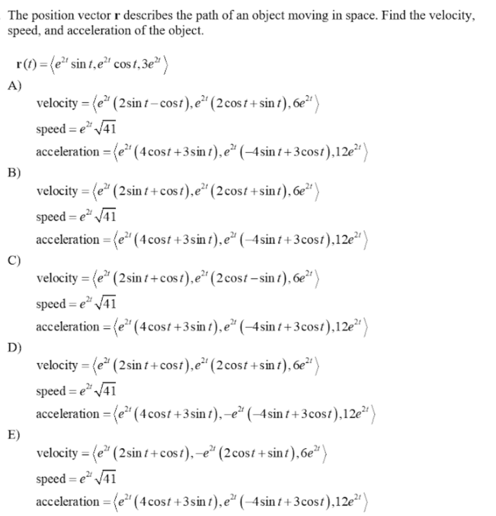 Solved The position vector r describes the path of an object | Chegg.com