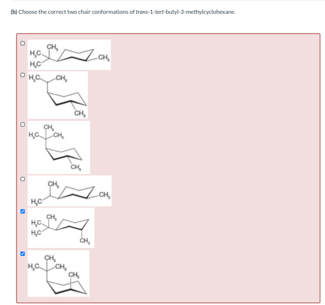 Solved Choose the correct two chair conformations of | Chegg.com