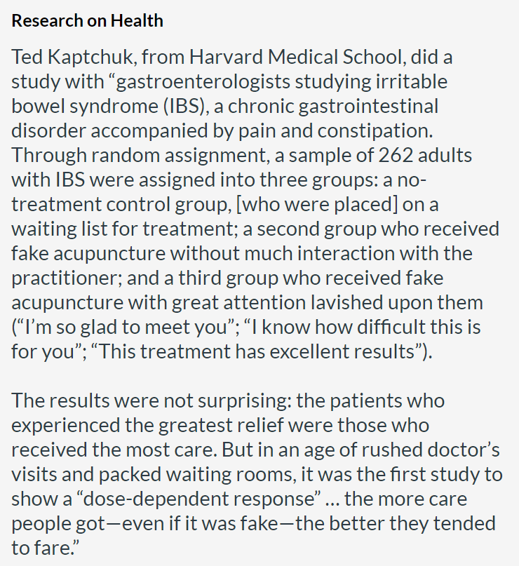 Solved Research on Health Ted Kaptchuk, from Harvard Medical | Chegg.com