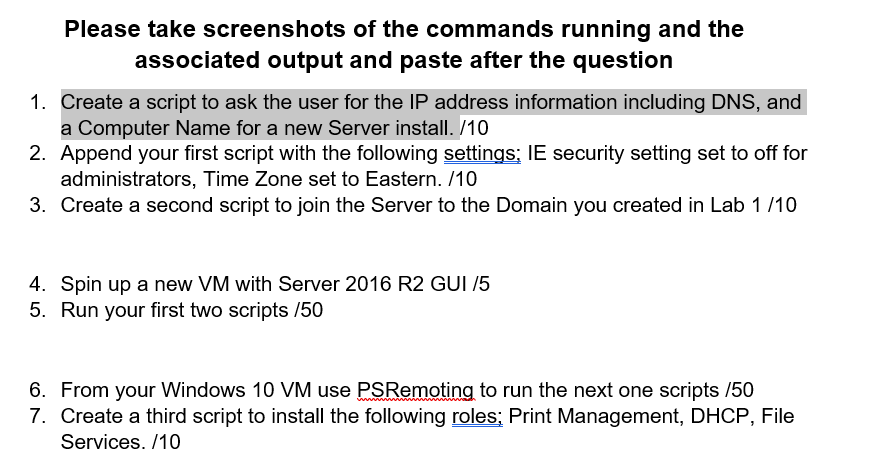 Solved Please take screenshots of the commands running and | Chegg.com