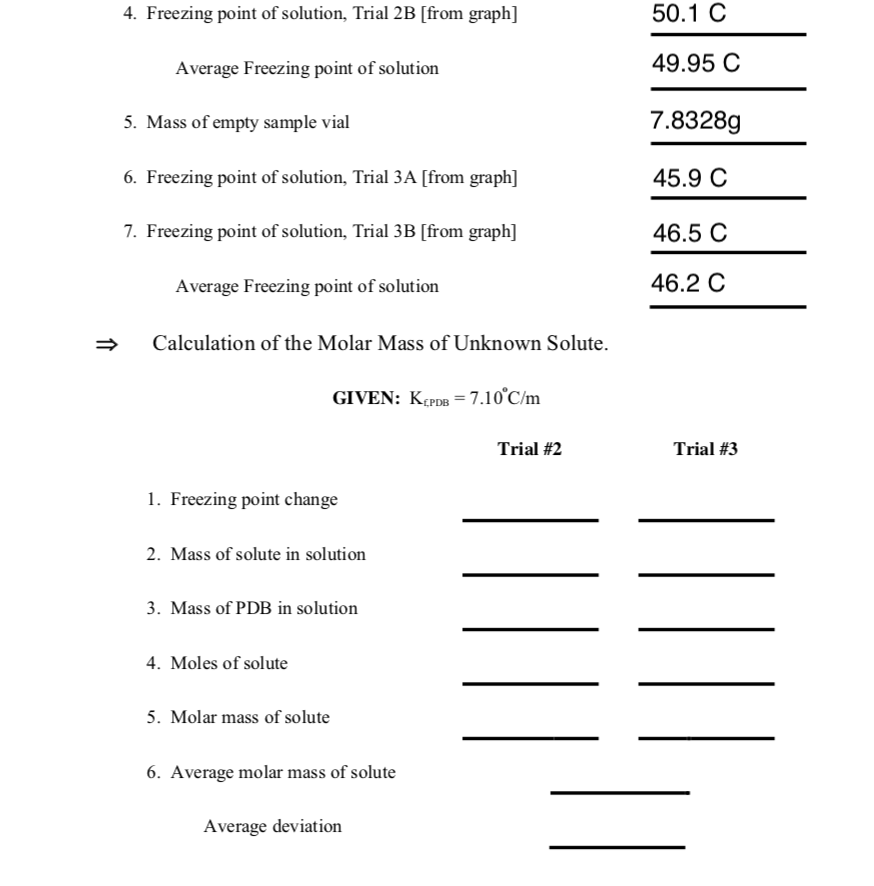 Solved RECORD ALL DATA IN INK. SHOW COMPLETE “SET-UPS” (and | Chegg.com