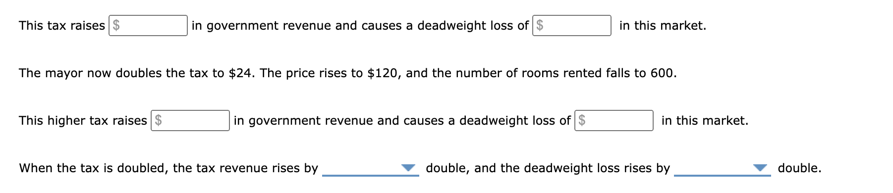 Solved Hotel rooms in Smalltown go for $100, and 800 rooms | Chegg.com