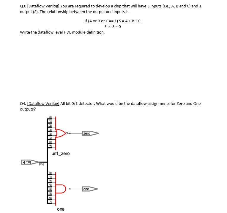 Q3. [Dataflow Verilog] You are required to develop a | Chegg.com
