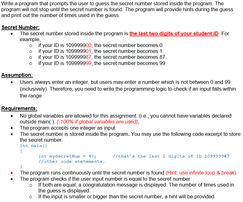 Solved Write a program that prompts the user to guess the | Chegg.com