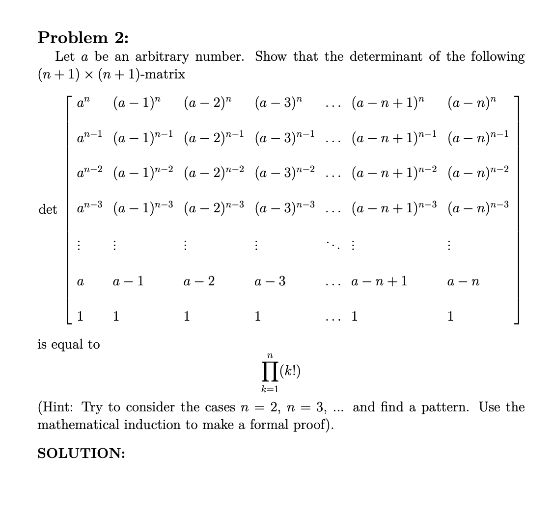Solved Problem 2:Let a ﻿be an arbitrary number. Show that | Chegg.com