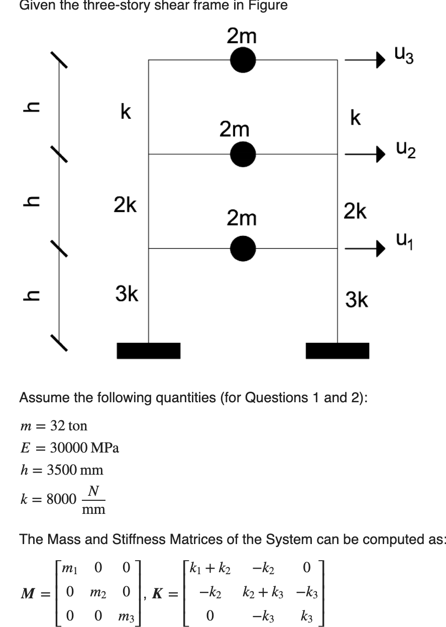Solved Download the file Three_DOF_System.mlx. The file | Chegg.com