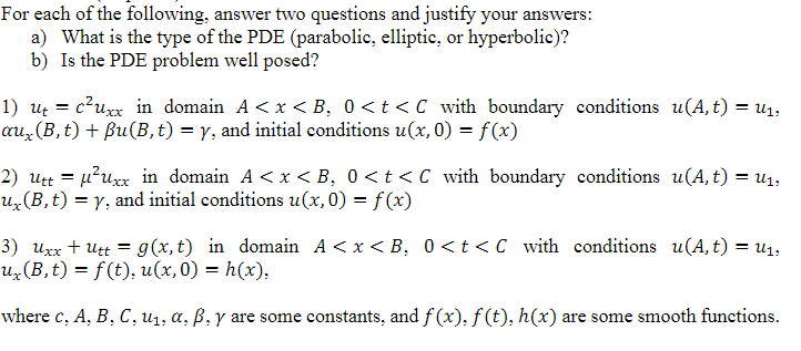 Solved For each of the following, answer two questions and | Chegg.com